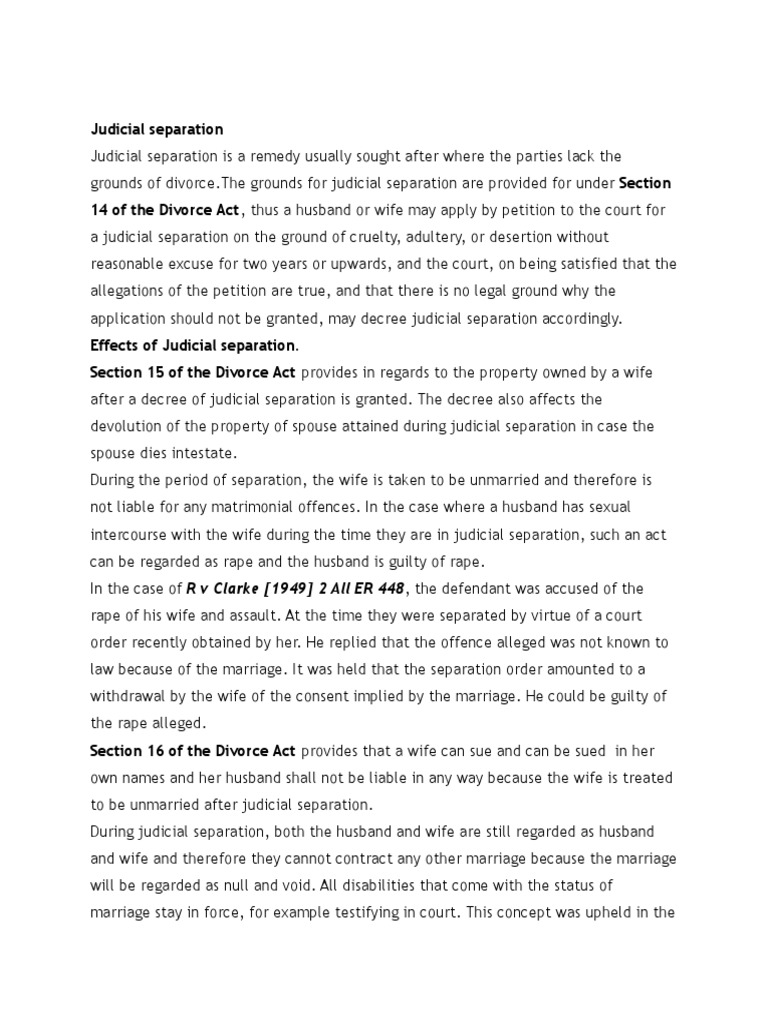 Understanding Judicial Separation | PDF