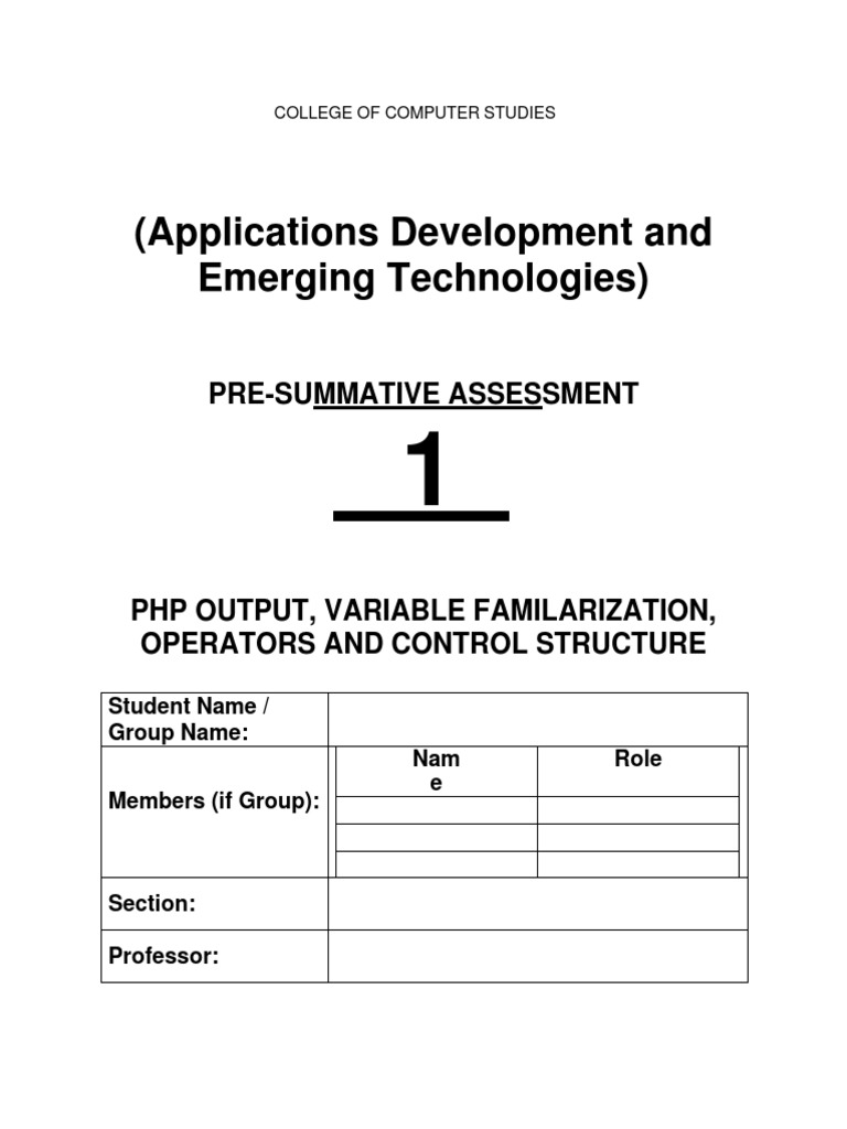PHP Basics: Variables & Control Structures | PDF