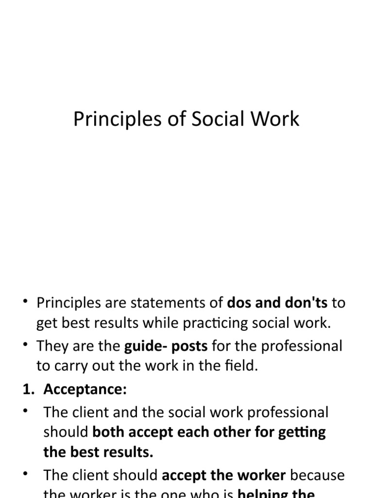 The Ten Core Principles of Social Work: Guidelines for Establishing ... The Ten Core Principles of Social Work: Guidelines for Establishing ...