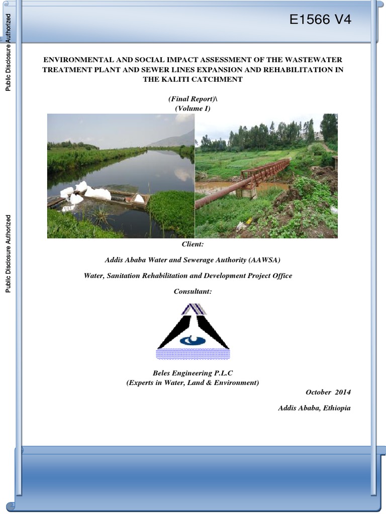 E15660 V40 ESIA00 Box 385449 B00 PUBLIC0 | PDF | Sewage Treatment | Sewage