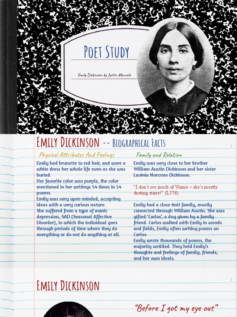 Emily Dickinson: A Poet's Insight | PDF | Emily Dickinson | Psychology