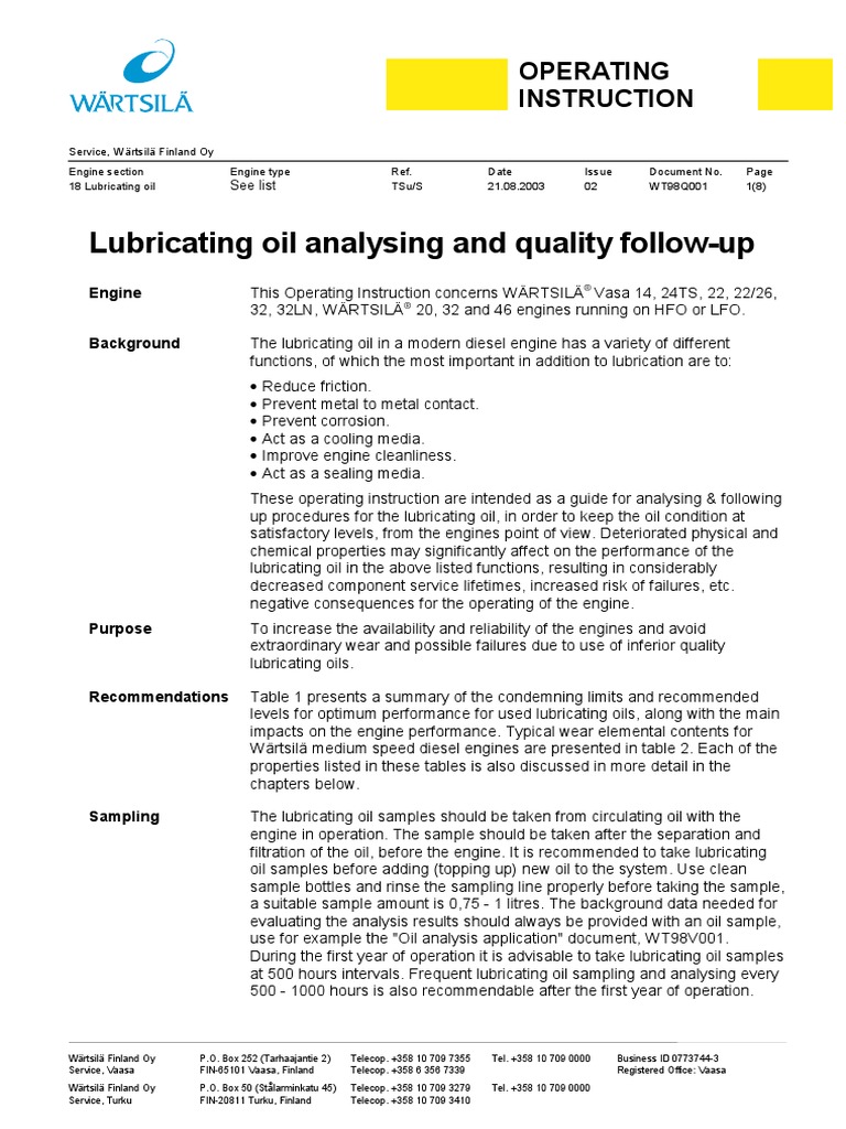 Lube Oil Analysis | PDF | Lubricant | Motor Oil