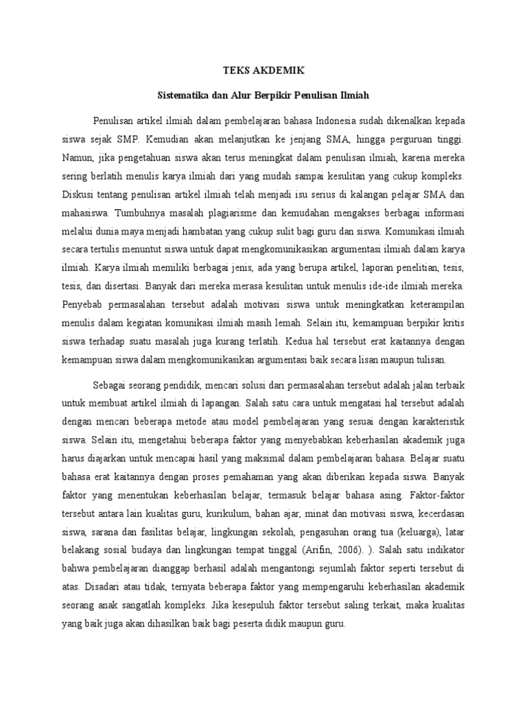 Teks Akademik | PDF