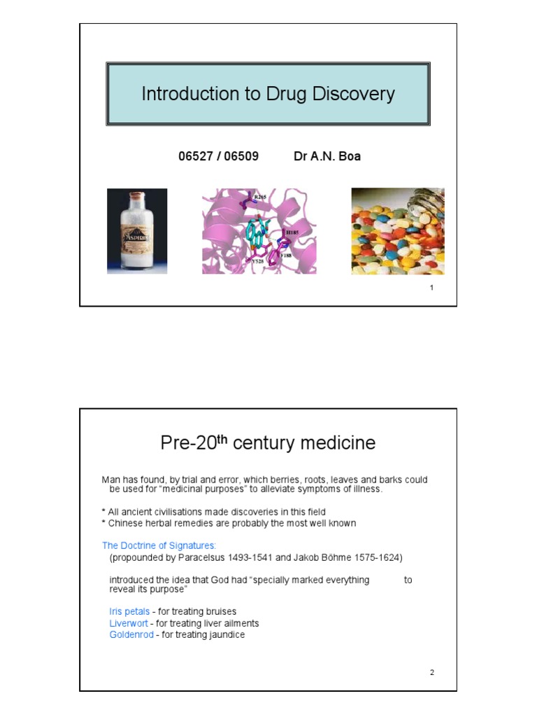 Introduction To Drug Discovery Lectures | PDF | Enzyme Inhibitor ...