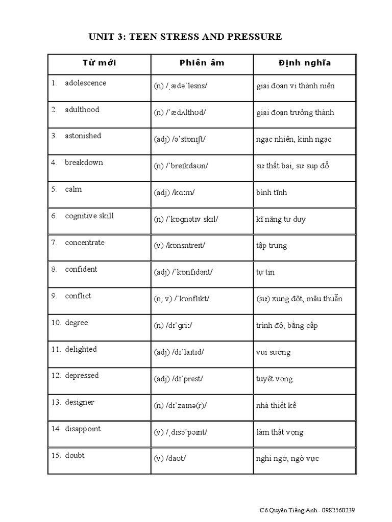 UNIT 3 Grade 9 | PDF