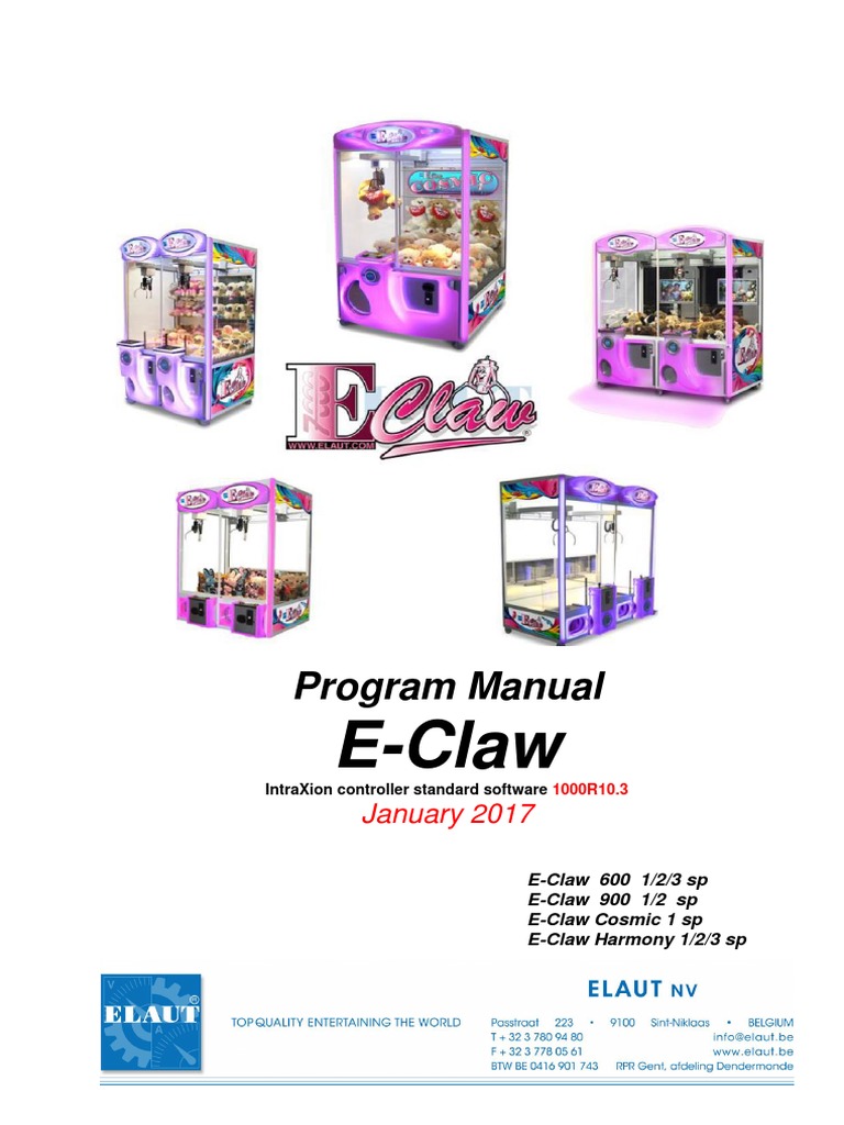 E Claw Service Manual 10.3 | PDF | Color | Menu (Computing)