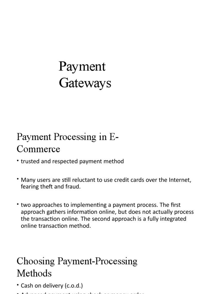 Lesson 9 - Payment Gateways | PDF | Cheque | Credit Card