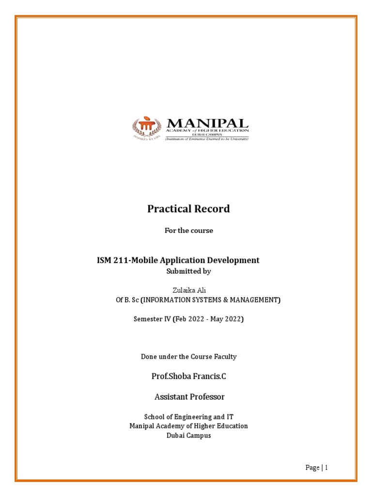 MAD LAB RECORD Zulaika | PDF