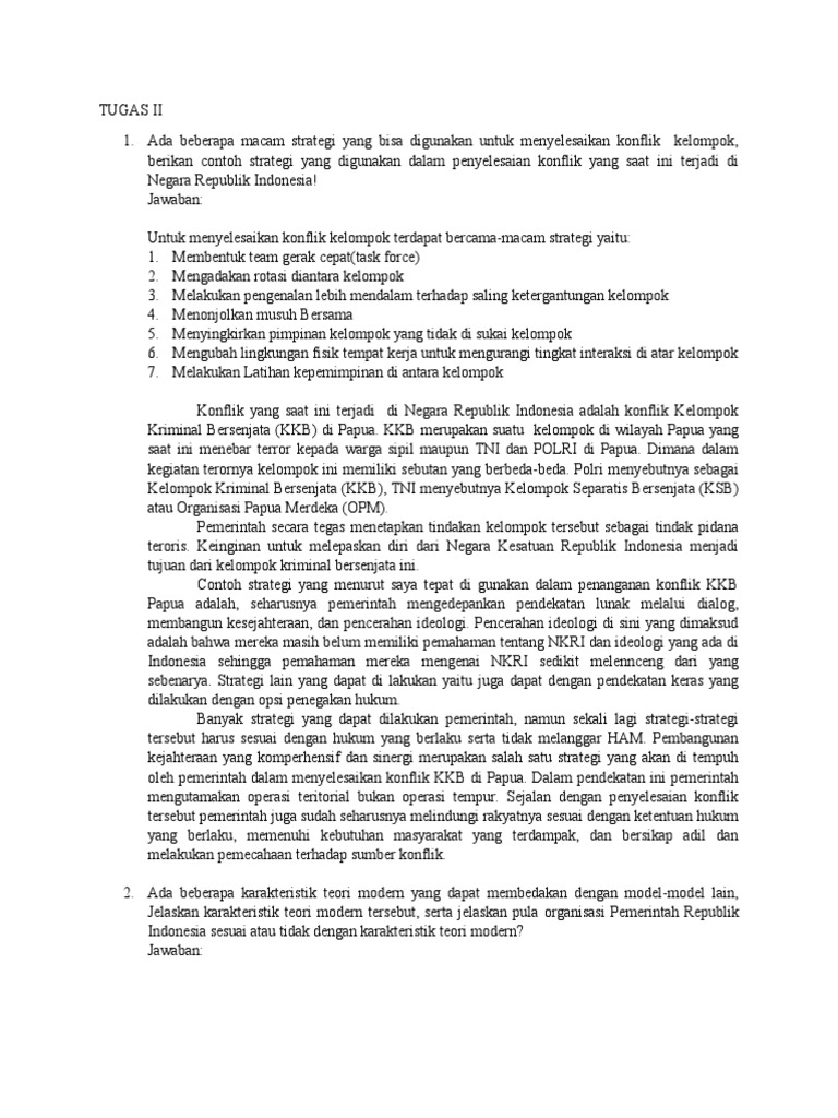 TUGAS II Organisasi | PDF