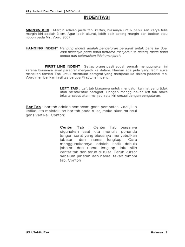 #2 (Indent Dan Tabulasi) | PDF