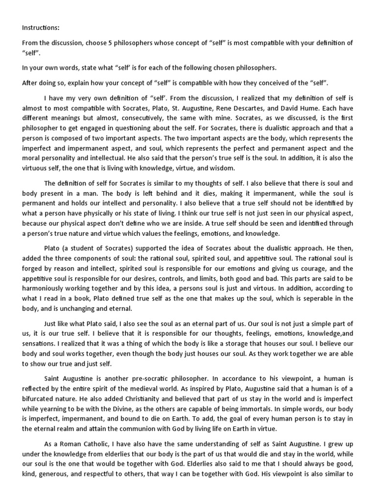 UTS | PDF | Philosophy Of Self | Soul