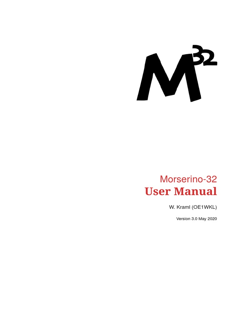 Morserino m32 - User-Manual - v3 | PDF | Usb | Computing