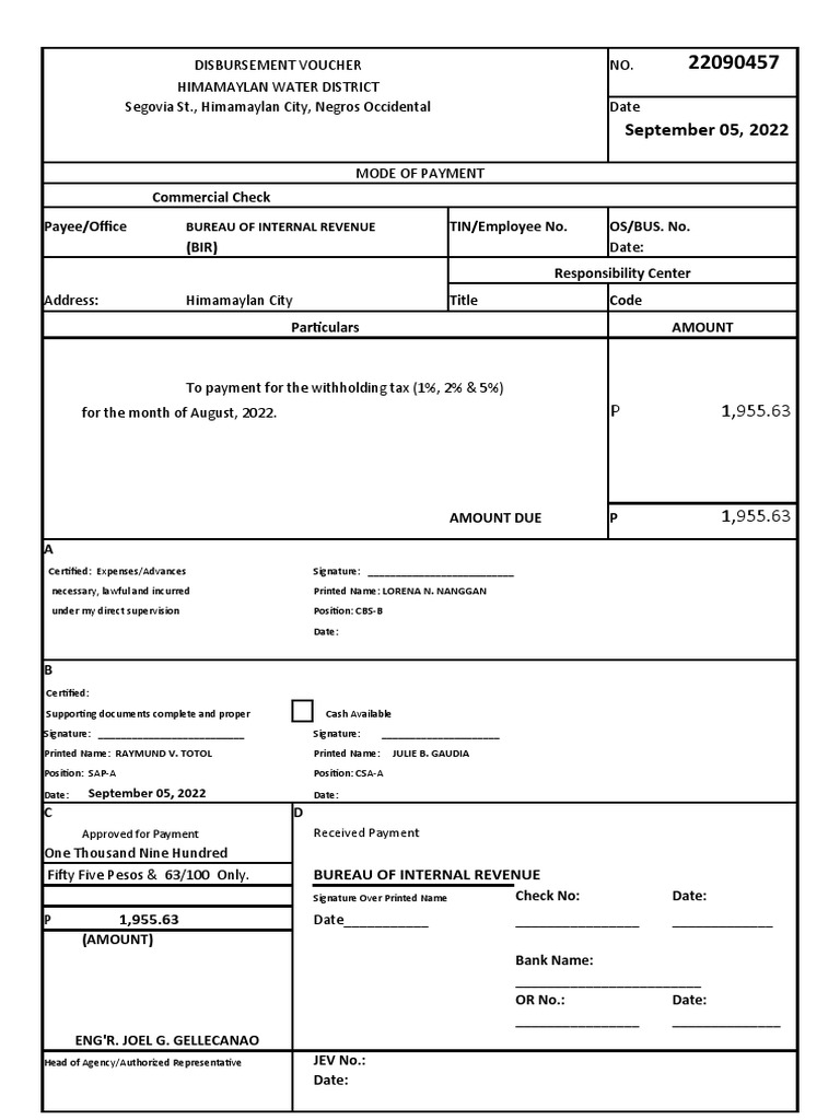Bir Suplier 2% Withholding Tax | PDF | Payments | Debits And Credits