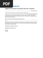 Possession Letter For A Property | PDF | Justice | Crime & Violence