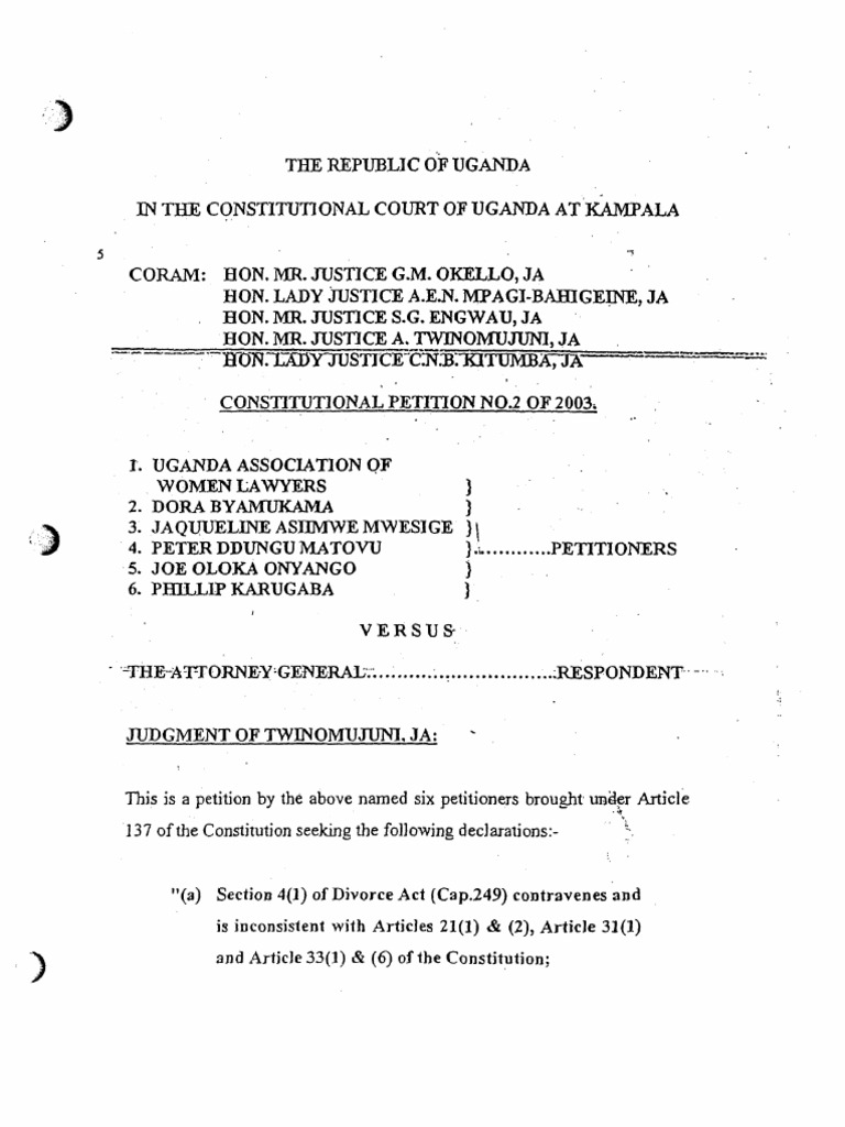 Constitutional Challenge to Divorce Act | PDF | Marriage | Husband
