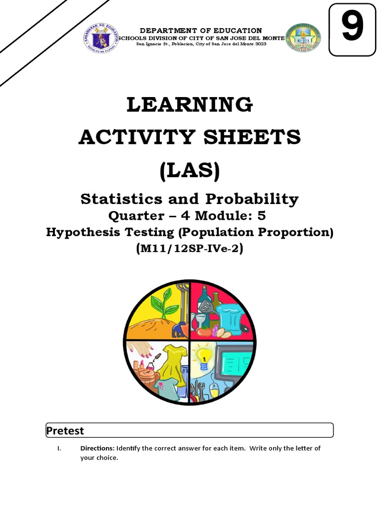 Sioco LAS Stat&Prob | PDF | Statistical Significance | Null Hypothesis