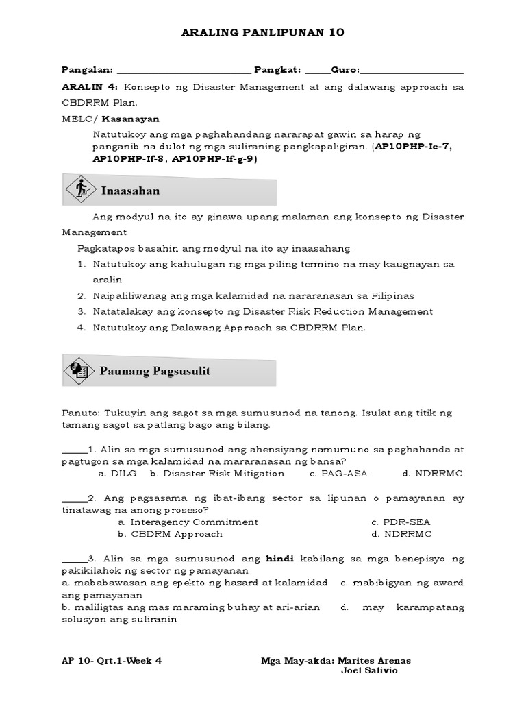 AP 10 Week 4 | PDF