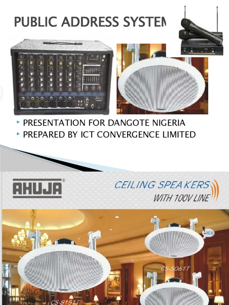 Public Address System | PDF | Loudspeaker | Telecommunications Engineering