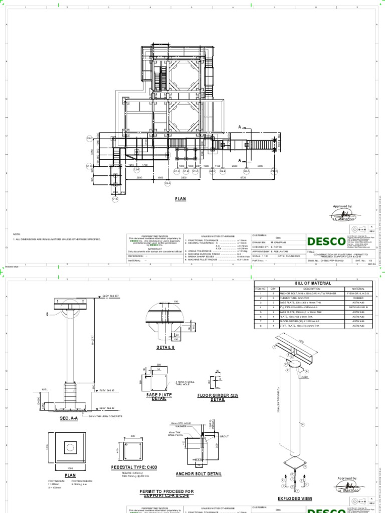 DI-EDC-PTP-553-002 REV. A - SUPPORT C2-A-C2-B - Appr | PDF | Tools | Crafts