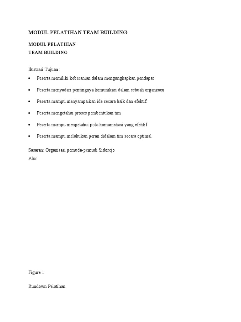 Modul Pelatihan Team Building | PDF