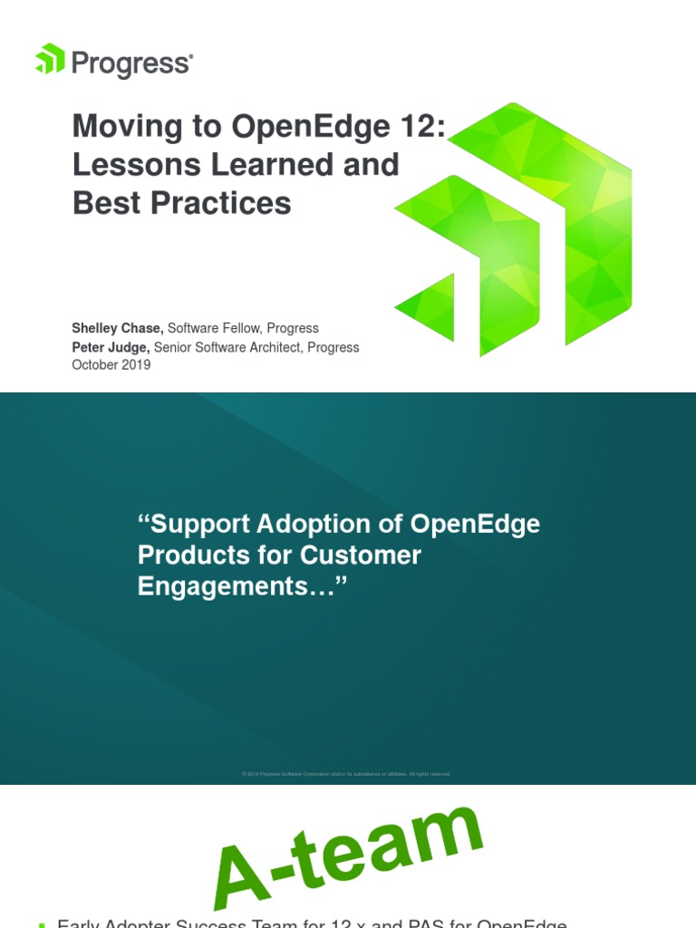 Moving To Openedge 12 Lessons Learned | PDF | Mobile App | Application ...