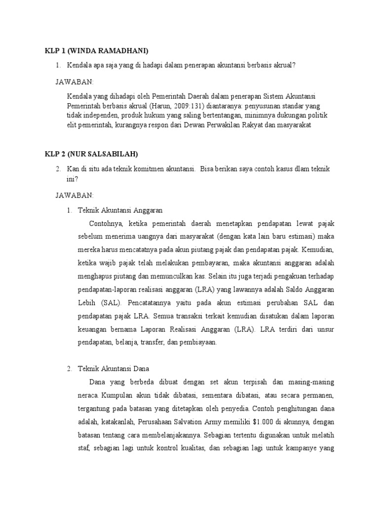 Tanya Jawab ASP KLP 5 | PDF