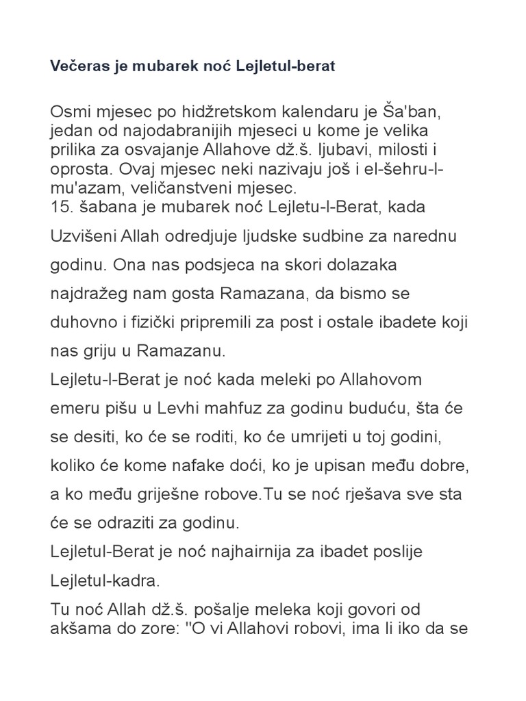 Lejletul Berat | PDF