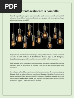 Invento de La Bombilla | PDF | Bombilla incandescente | Thomas Edison