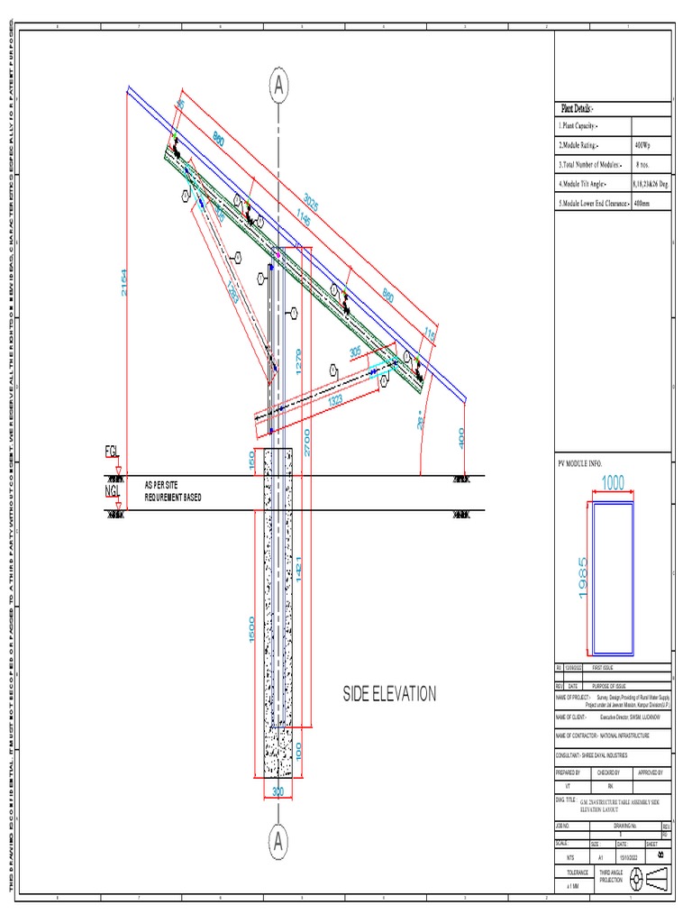 Solar Panel Structure Design Details | PDF