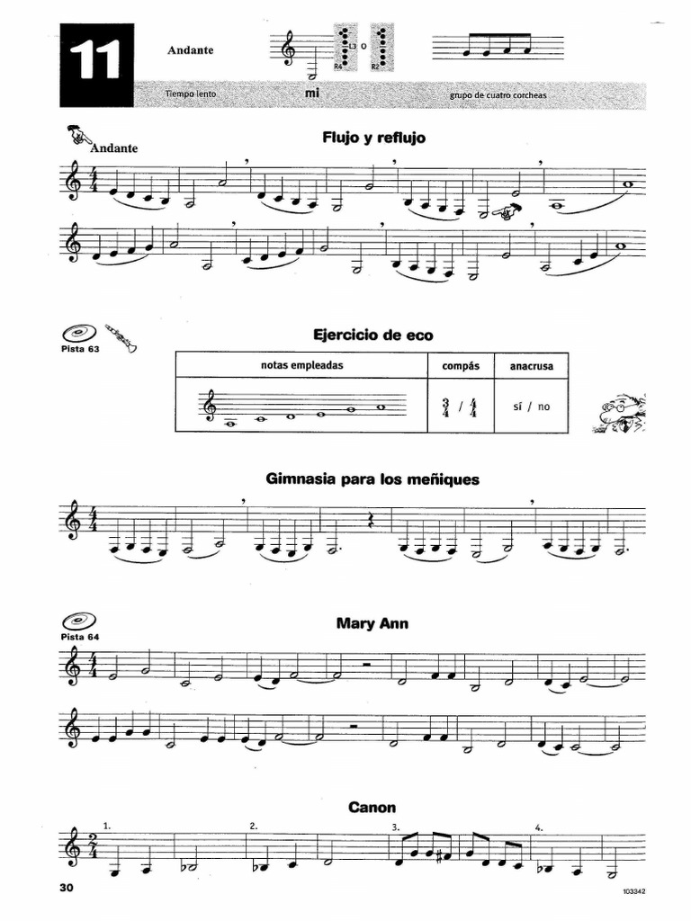 Escuchar, Leer y Tocar El Clarinete 1 (1) - 25 | PDF