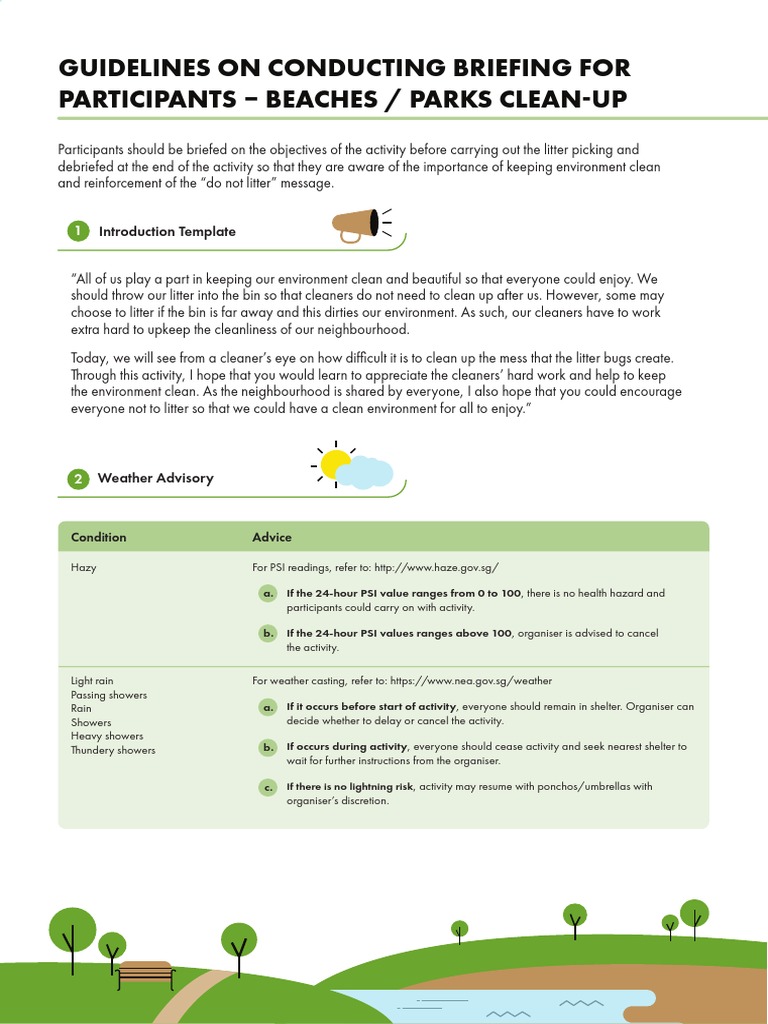 Briefing For Beach Cleanup Participants | PDF | Recycling