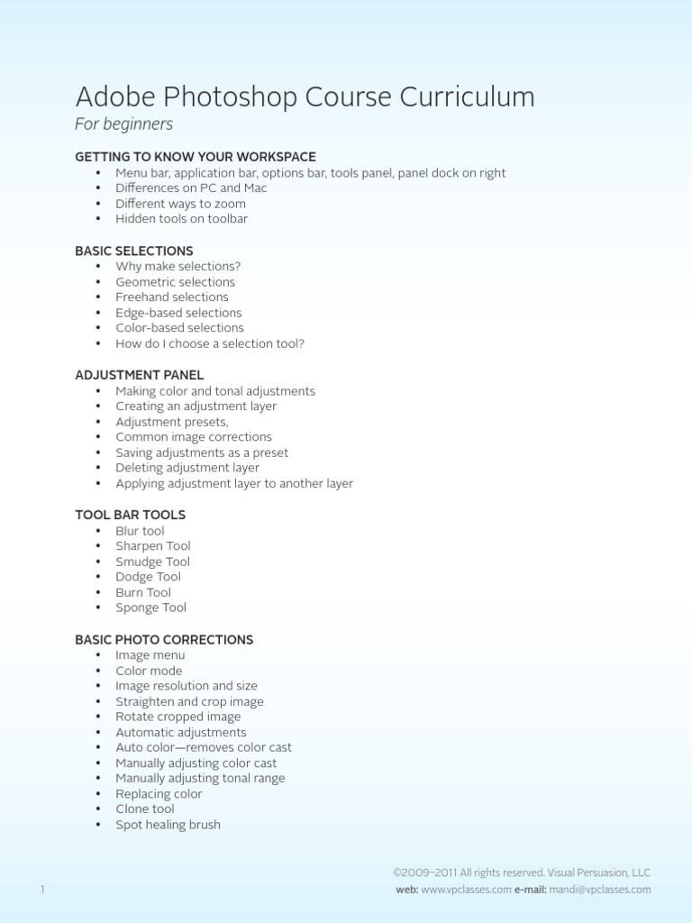 Photoshop Course Outline Pdf Adobe Photoshop Raw Image Format 