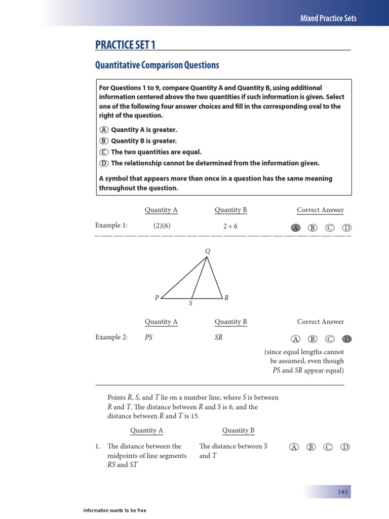 Mixed Practice Sets Information | PDF | Arithmetic | Elementary Mathematics