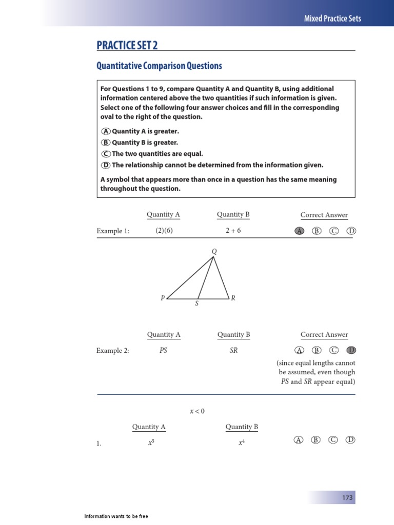 Insights into Quantitative Reasoning: An Analysis of Mixed Practice ...