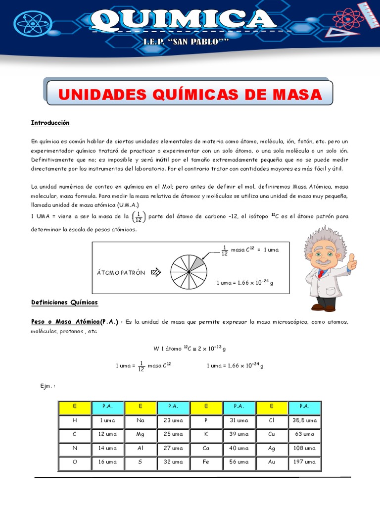 2º Unidades Quimicas de Masa | PDF | Masa | Mole (Unidad)