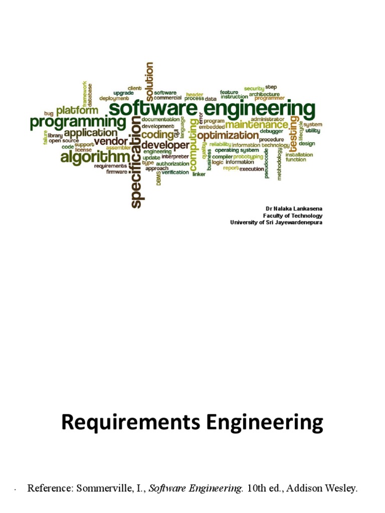 L10 Requirement Engineering | PDF | Reliability Engineering | Usability