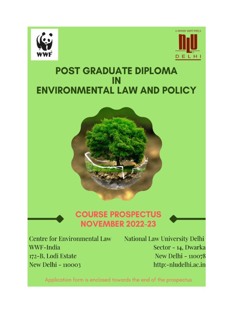 PG Diploma in Environmental Law & Policy | PDF | Environmental Law ...