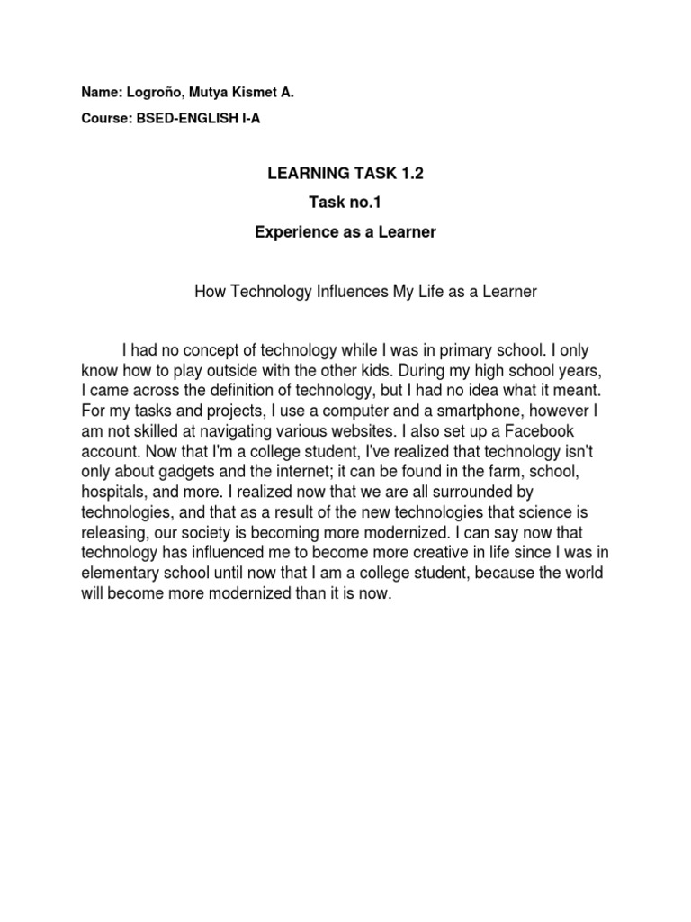 Learning Task 1.3 | PDF | Teaching Method | Learning