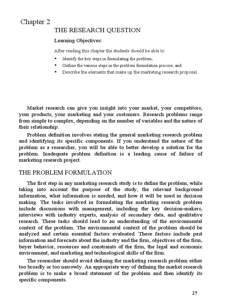 Chapter 2 Report Pdf Marketing Research Marketing