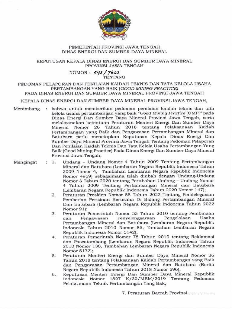 SK Pedoman Dan Penilaian Kaidah Teknis Dan Tata Kelola Usaha ...