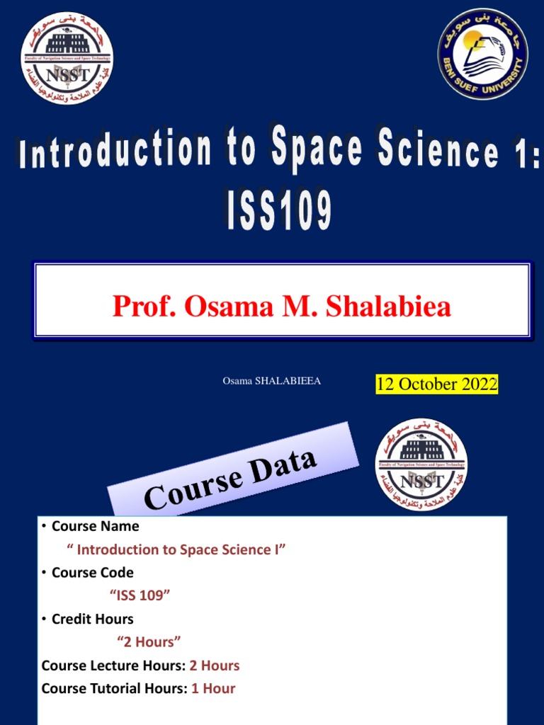 L (1-2) ISS 109 12-10-2022 (Introduction To Space Science) | PDF | Outer Space | Astronomical Unit