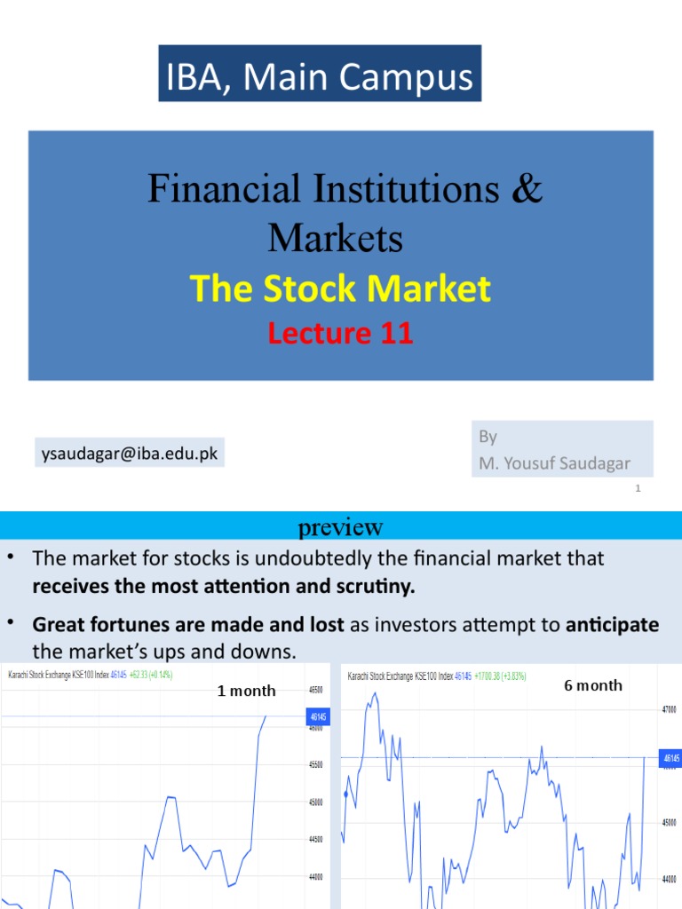 FI - M Lecture 11-The Stock Market - Partial | PDF | Stocks | Preferred ...