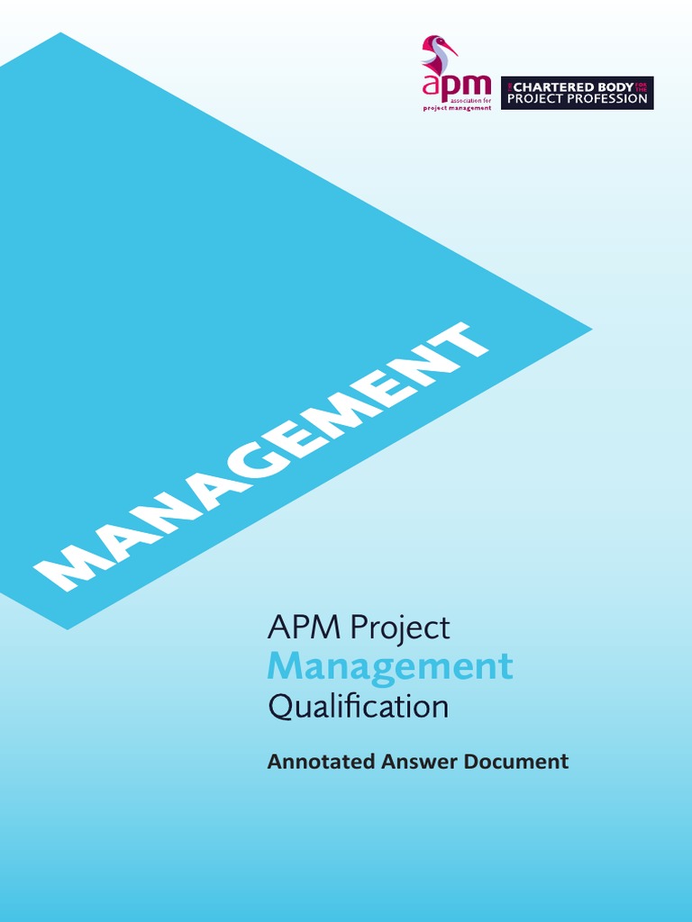 APM Project Management Qualification Annotated Sample Answer - Question ...