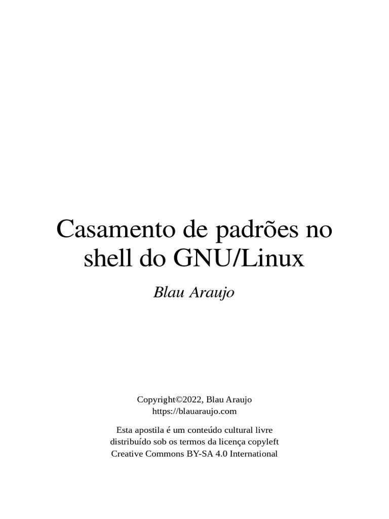 Shell Pattern Matching | PDF | Expressão regular (Ciência da Computação ... Shell Pattern Matching | PDF | Expressão regular (Ciência da Computação ...