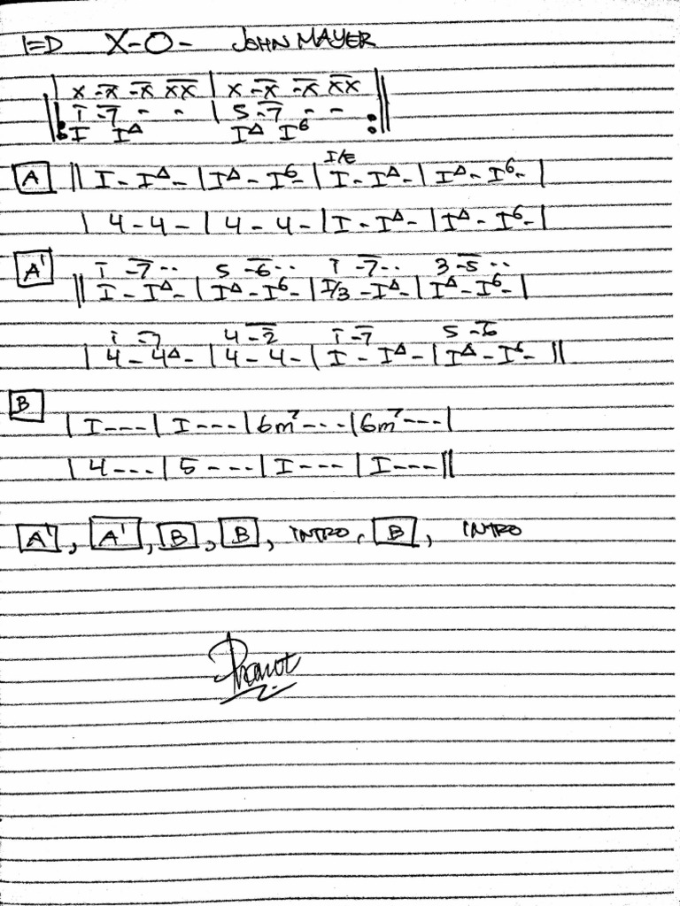 XO - John Mayer | PDF