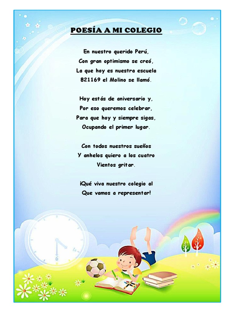 Poesía A Mi Colegio | PDF