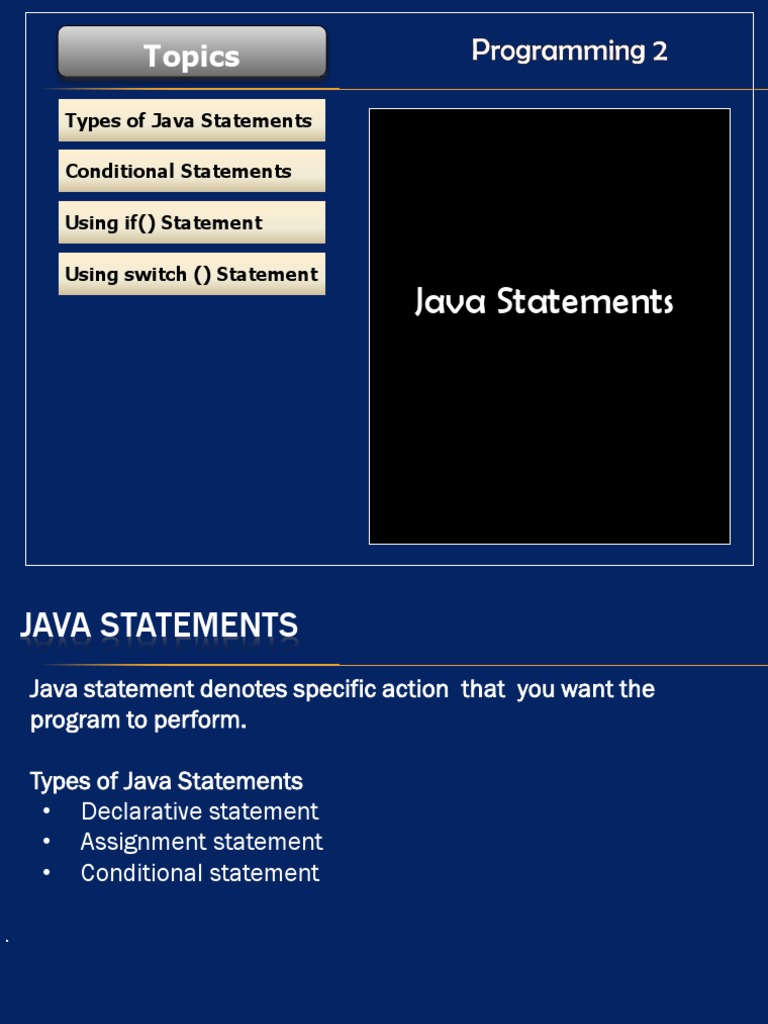 CP2 - Java Statements | Download Free PDF | Class (Computer Programming ... CP2 - Java Statements | Download Free PDF | Class (Computer Programming ...