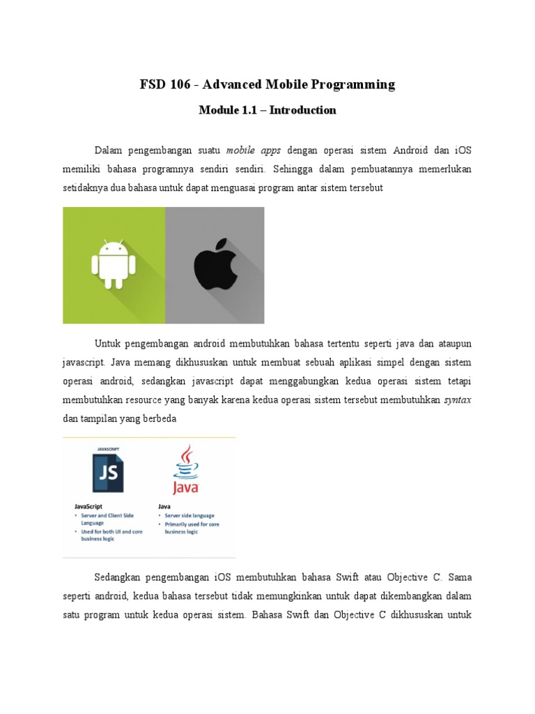 Module Mobile Lanjut | PDF