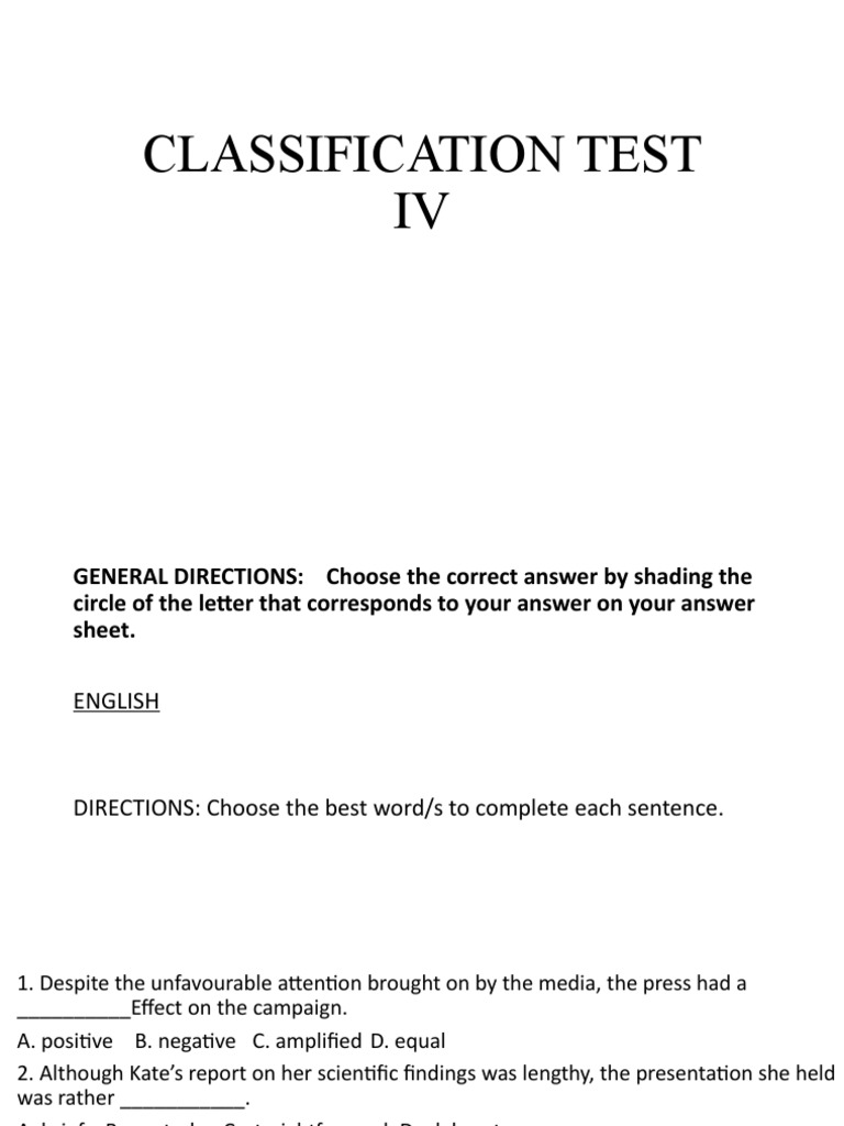Classification Test IV | PDF | Gases | Earth
