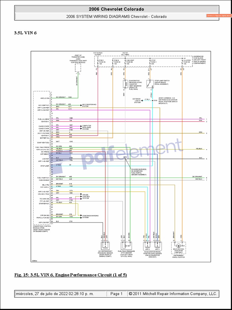 2006 Chevy Colorado Wiring Diagrams | PDF